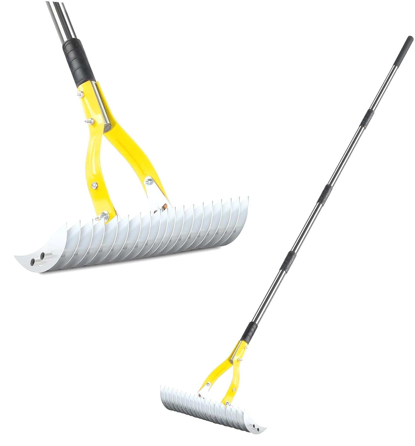 Hyjoy Thatch Rake, 15" Lawn Dethatcher Rakes, Dead Remover, Manual ...