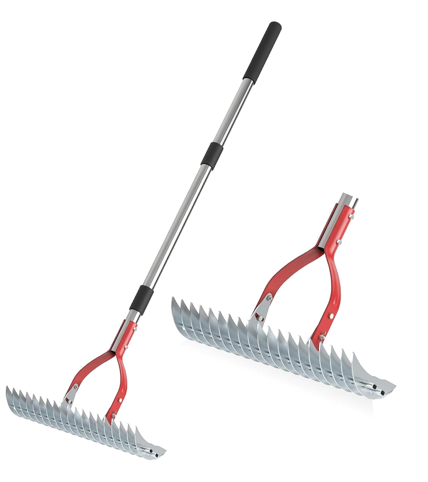 Hyjoy Thatch Rake, 15-inch Lawn Dethatcher Rake, Metal Lawn Rake for ...
