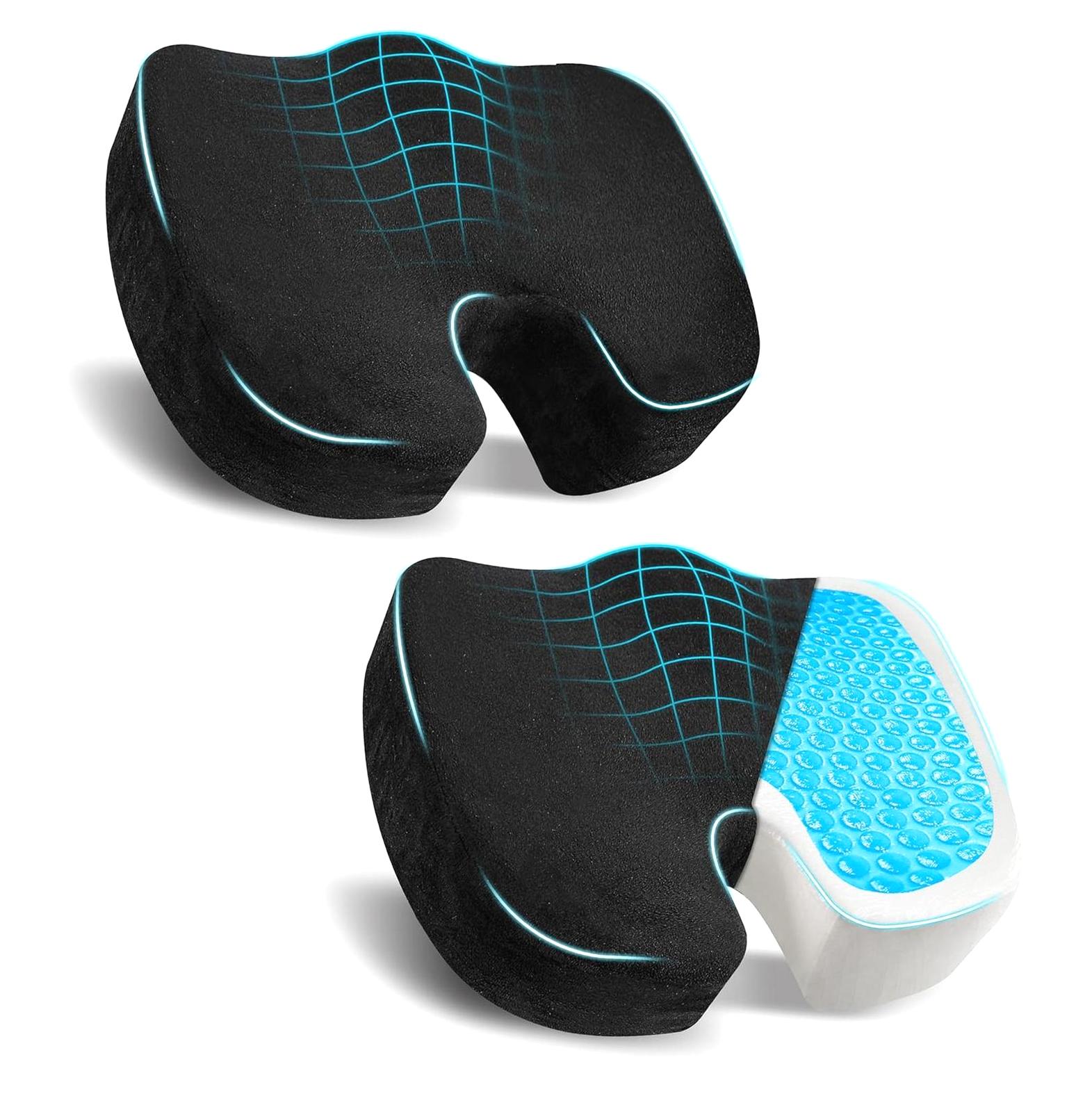 Hyjoy Thick Seat Cushions for Tailbone Pain Relief (2 Pack ...