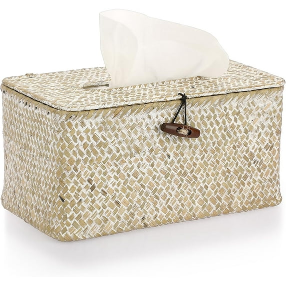 Hyjoy Tissue Box Cover-Large Rectangle Tissue Box Tissue Box Holder ...