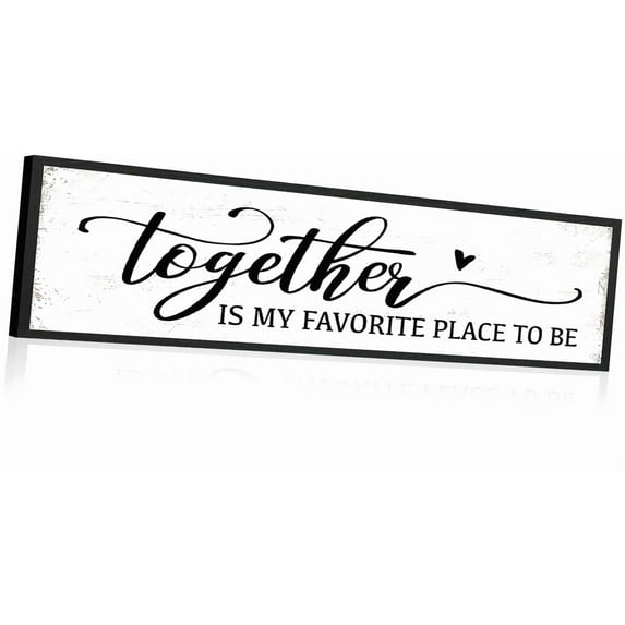 Hyjoy Together Is My Favorite Place Sign: Couples Bedroom Wall Decor ...