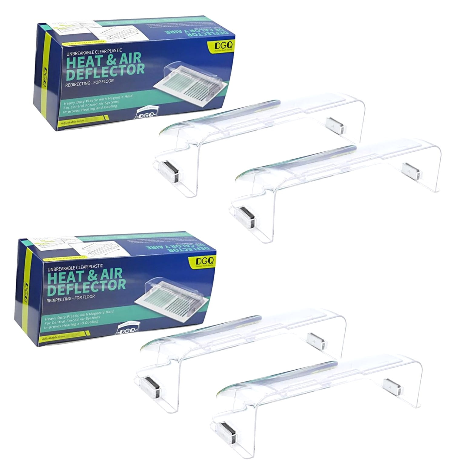 Hyjoy Unbreakable Air Deflector 8" to 12" and Air Vent Deflector for ...