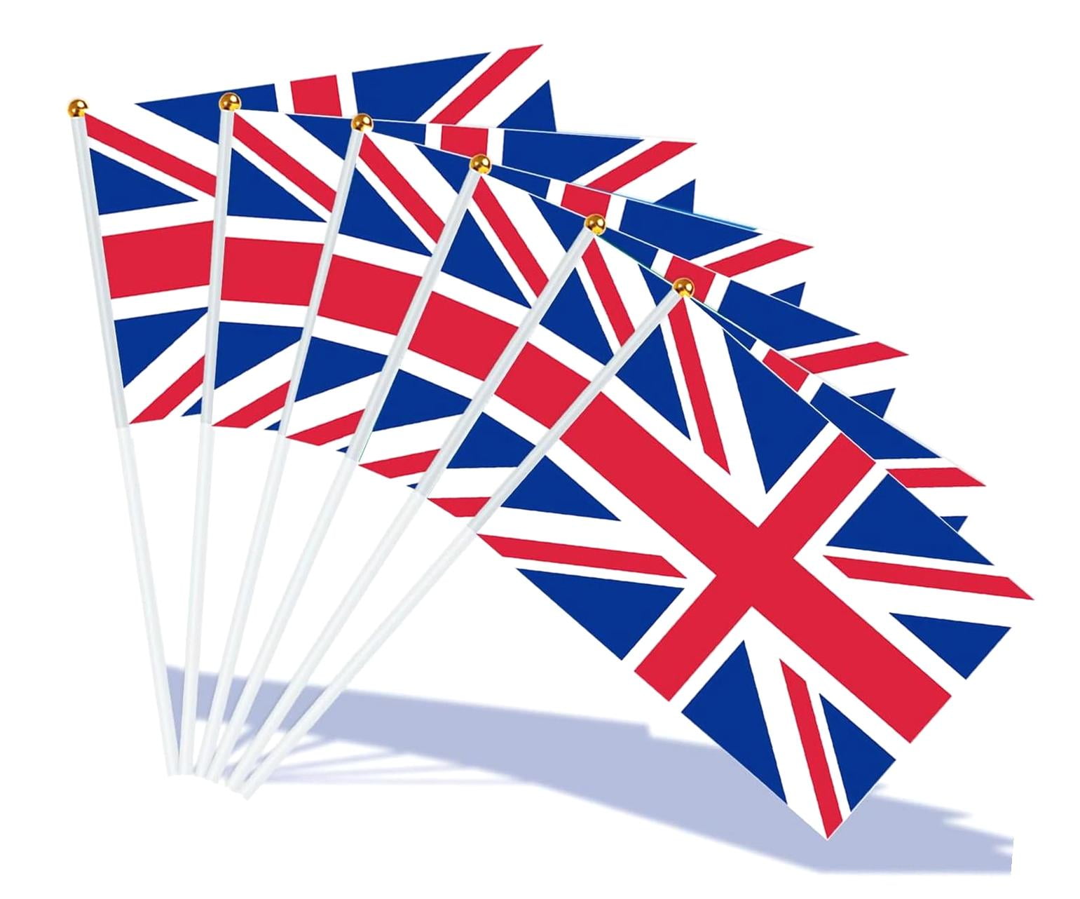 Hyjoy Union Jack Hand Held Flag for VE-Day 80th Anniversary Decorations ...