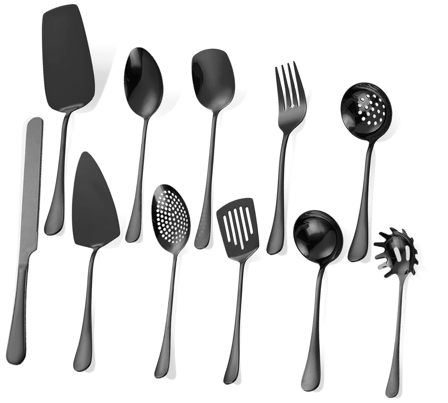 Hyjoy Utensils Catering Set 11-Piece Steel Turner Serving Spoon Skimmer ...