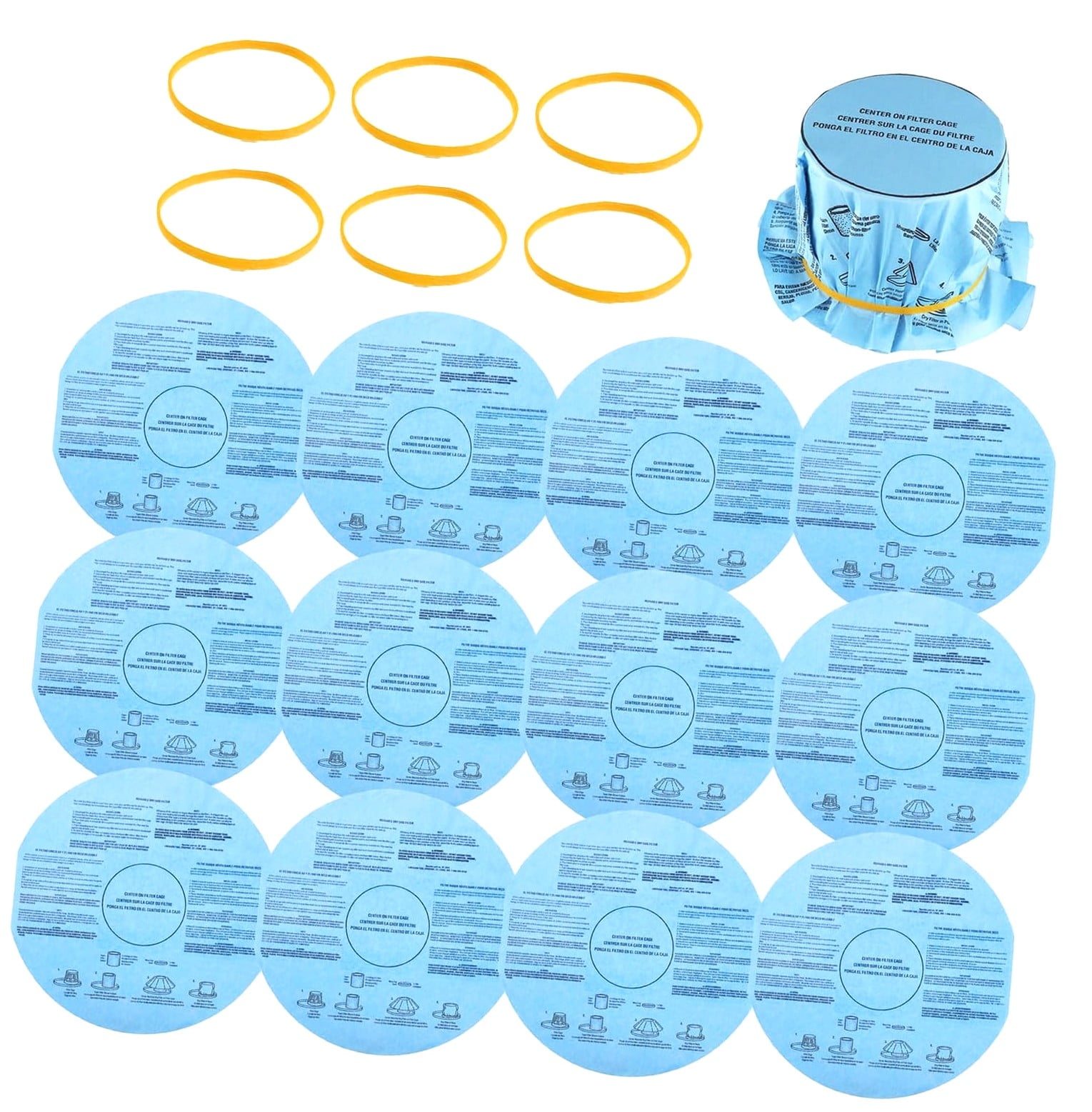 Hyjoy Wet Dry Vac Filter VF2002 90107 Dry Disc Vacuum Filters for Most ...