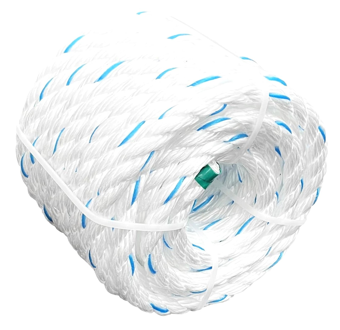 Hyjoy White Twisted Polypropylene Rope 3/8 Inch 50 Ft Rope, UV Oil ...