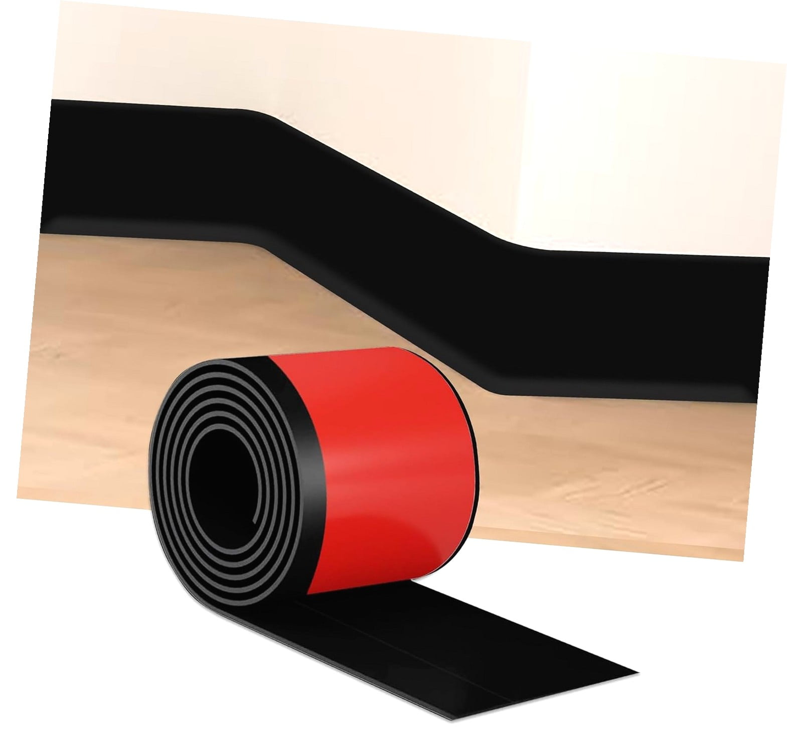 Hyjoy White Wall 3 Inch 10 Feet, Wall Base Baseboard Flexible Rubber ...