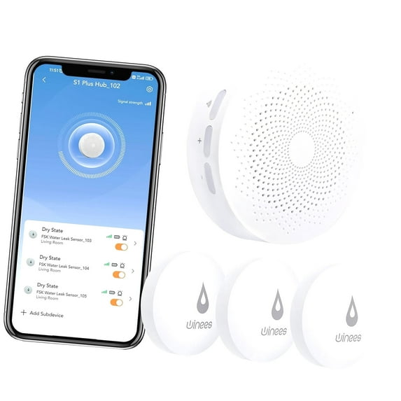 Hyjoy WiFi Water Detector, 3 Pack Water Leak with Leak Alert Email ...