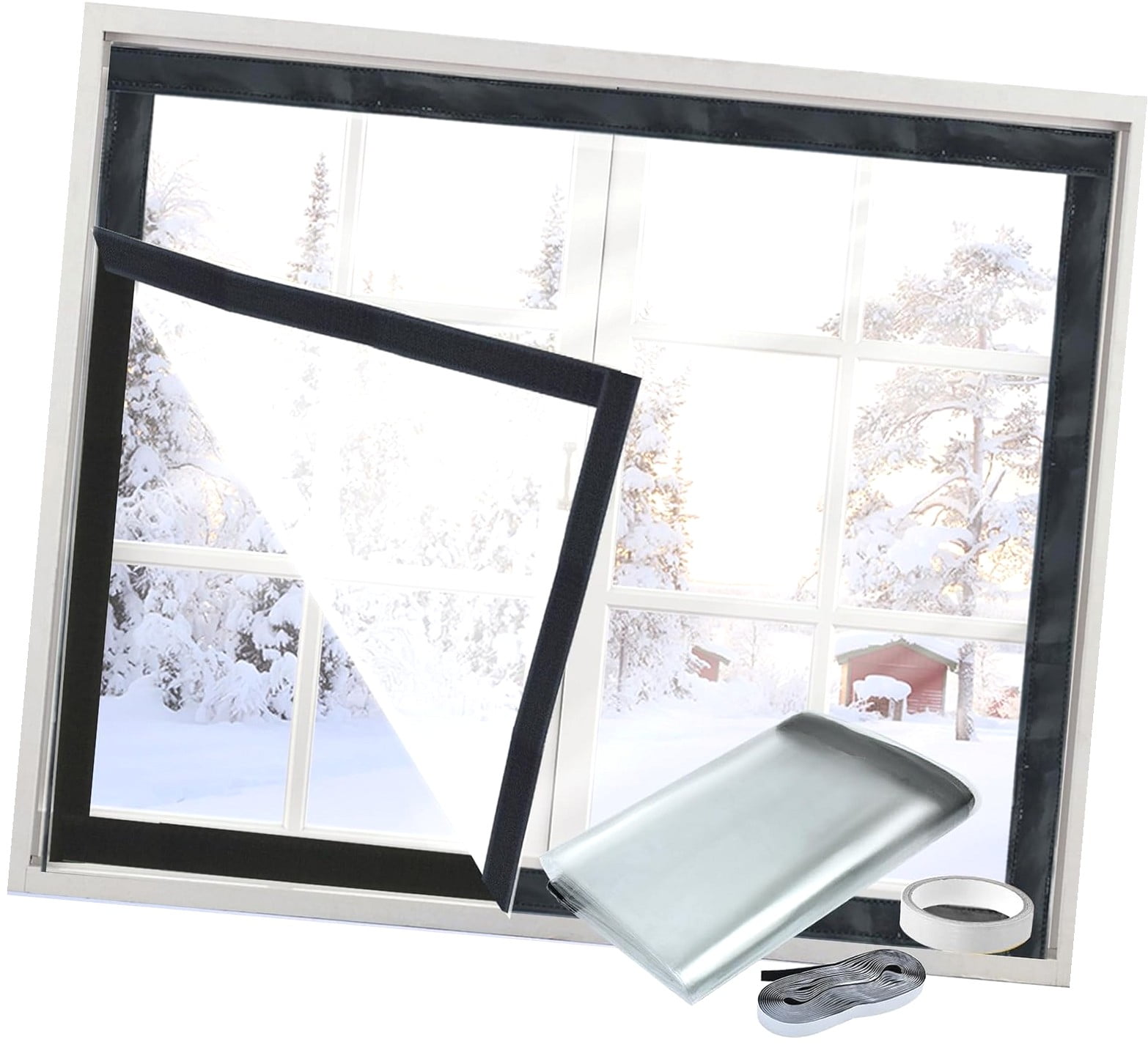 Hyjoy Window Kit for Winter Plastic Window Cover Sealer Clear Thick ...
