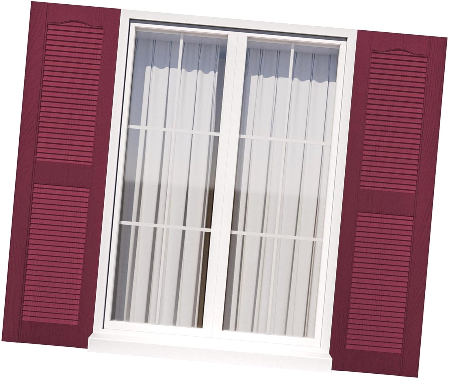 Hyjoy Window Shutters Weather-Resistant Polypropylene, Install Louver ...