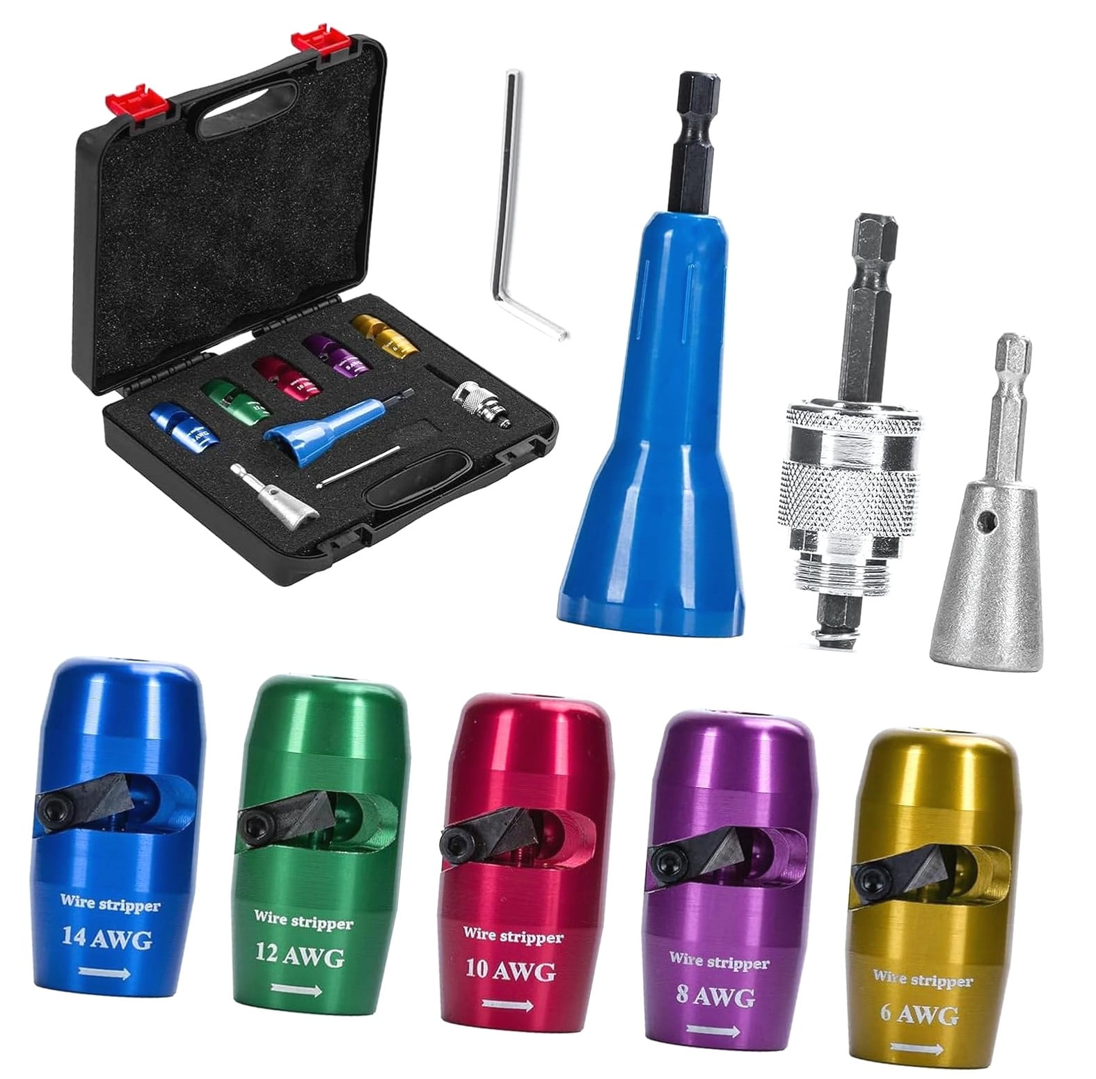 Hyjoy Wire Stripper for Drill, 2025 Upgraded Wire Electrician ...