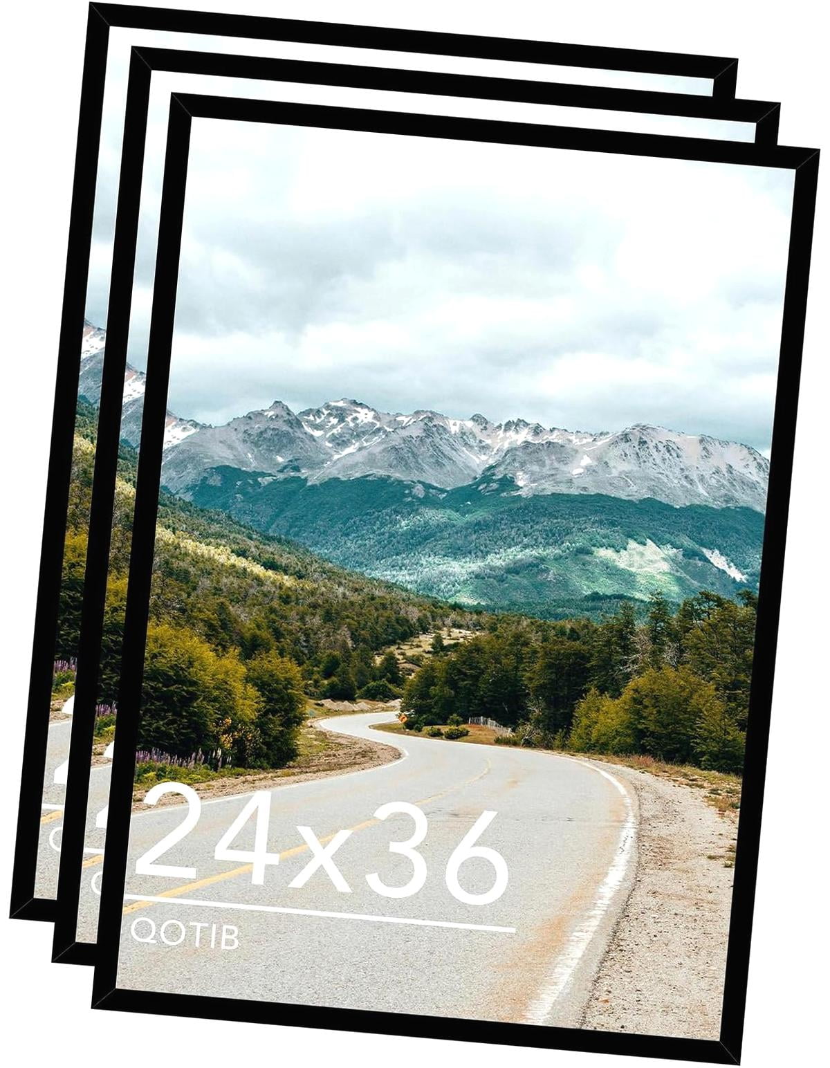 Hyjoy Wood 24x36 Poster Frame for Wall Display, 24 x 36 Photo Frame for ...