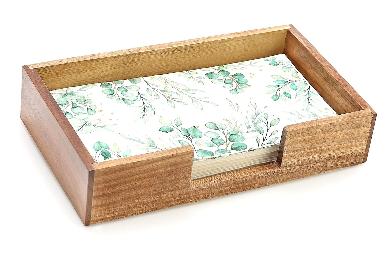 Hyjoy Wooden Guest Tray for Bathroom, Paper Hand Holder, Flat Wooden ...