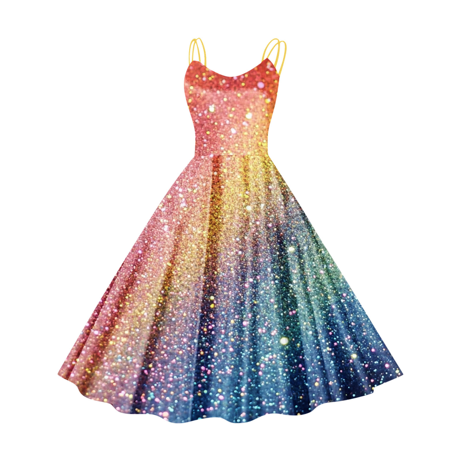 Hyknon Carnival Dresses for Women 2025 Sparkling Retro Graphics Printed ...