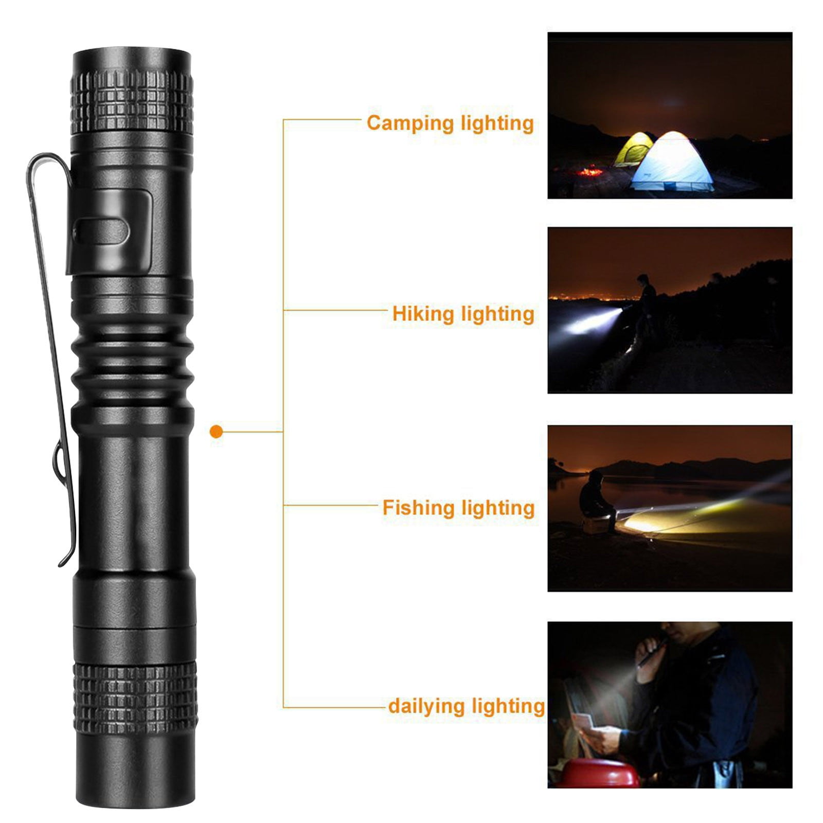 Hyknon Home Outdoor Decor-small Mini LED Flashlight Battery-powered ...