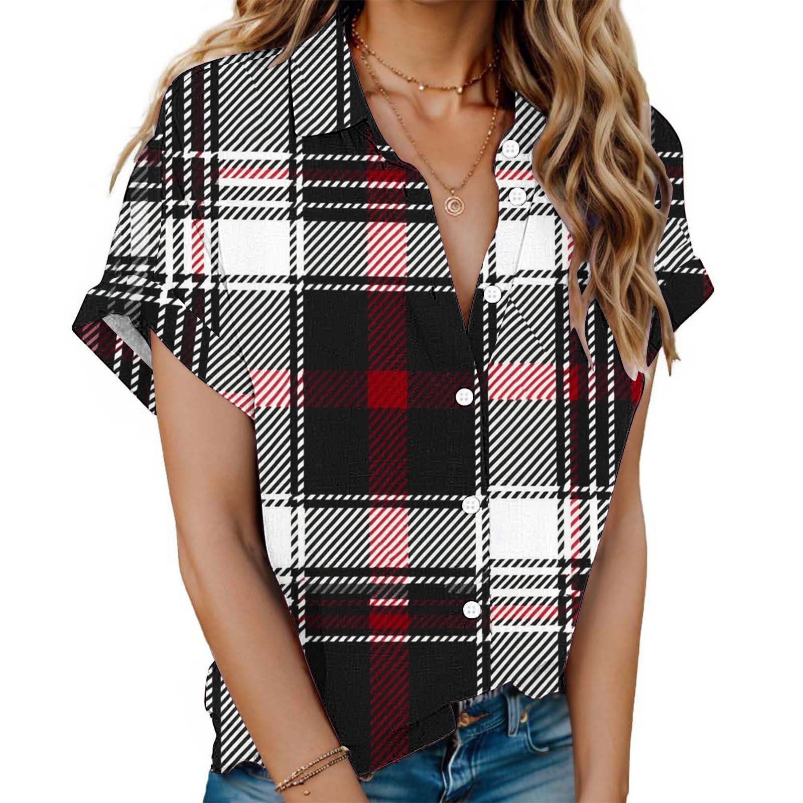 Hyknon Womens Tops 2025 Fashion Summer Loose Fitting Buttons Soft ...