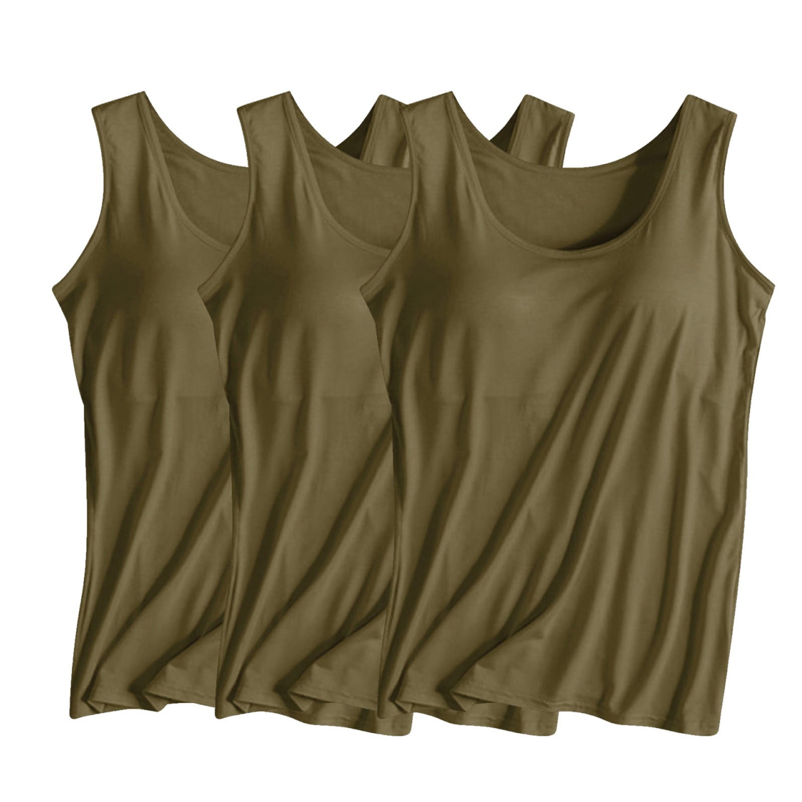 Hyknon Workout Tops for Women Casual Loose Fit Solid Color No Steel ...