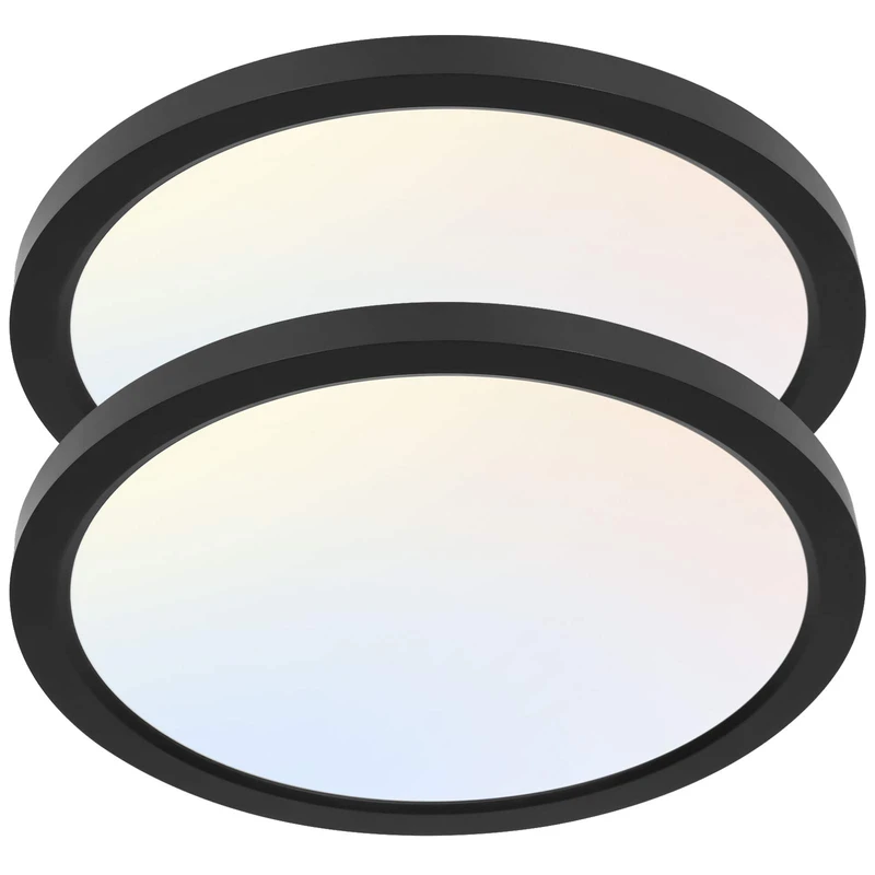 Hykolity 2-Pack 13-Inch Selectable CCT LED Round Flat Panel Light ...