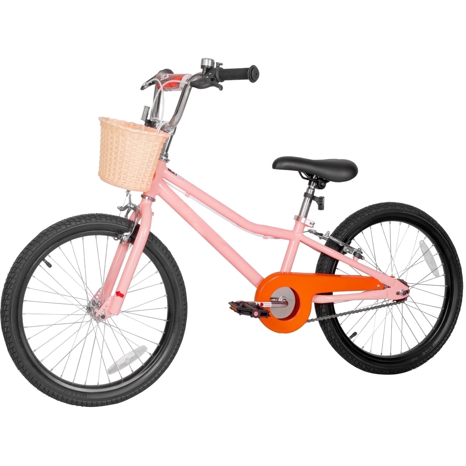 Hykolity Kids Bike, 20 inch, Peach Pink, Lightweight with Front Basket ...