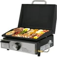 Hykolity Heavy Duty 17 in. Portable Propane Tabletop Griddle with Hood ...