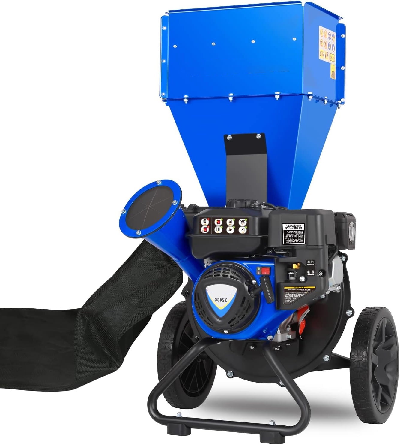 Hykolity Wood Chipper, 7.5 HP Portable Gas Powered Shredder with ...