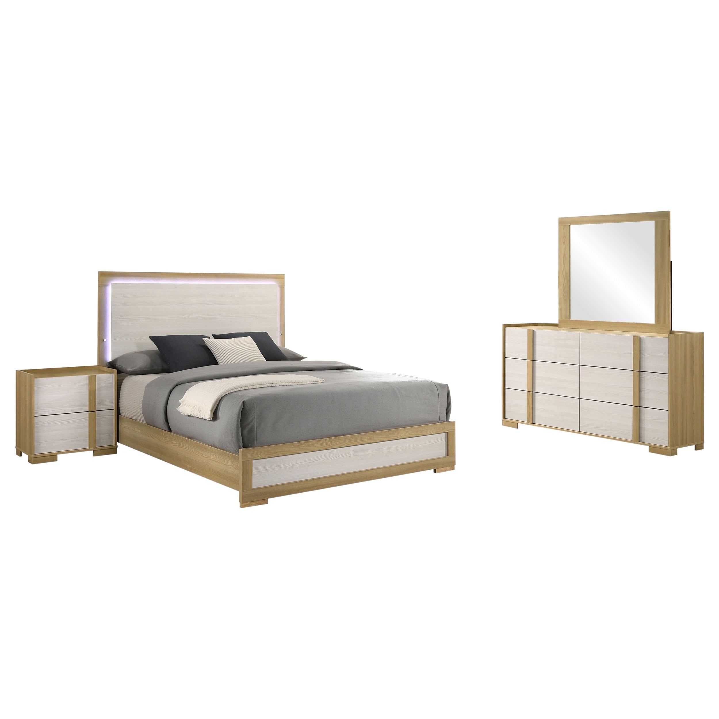 Hyland 4-piece Queen Bedroom Set Natural - Walmart.com
