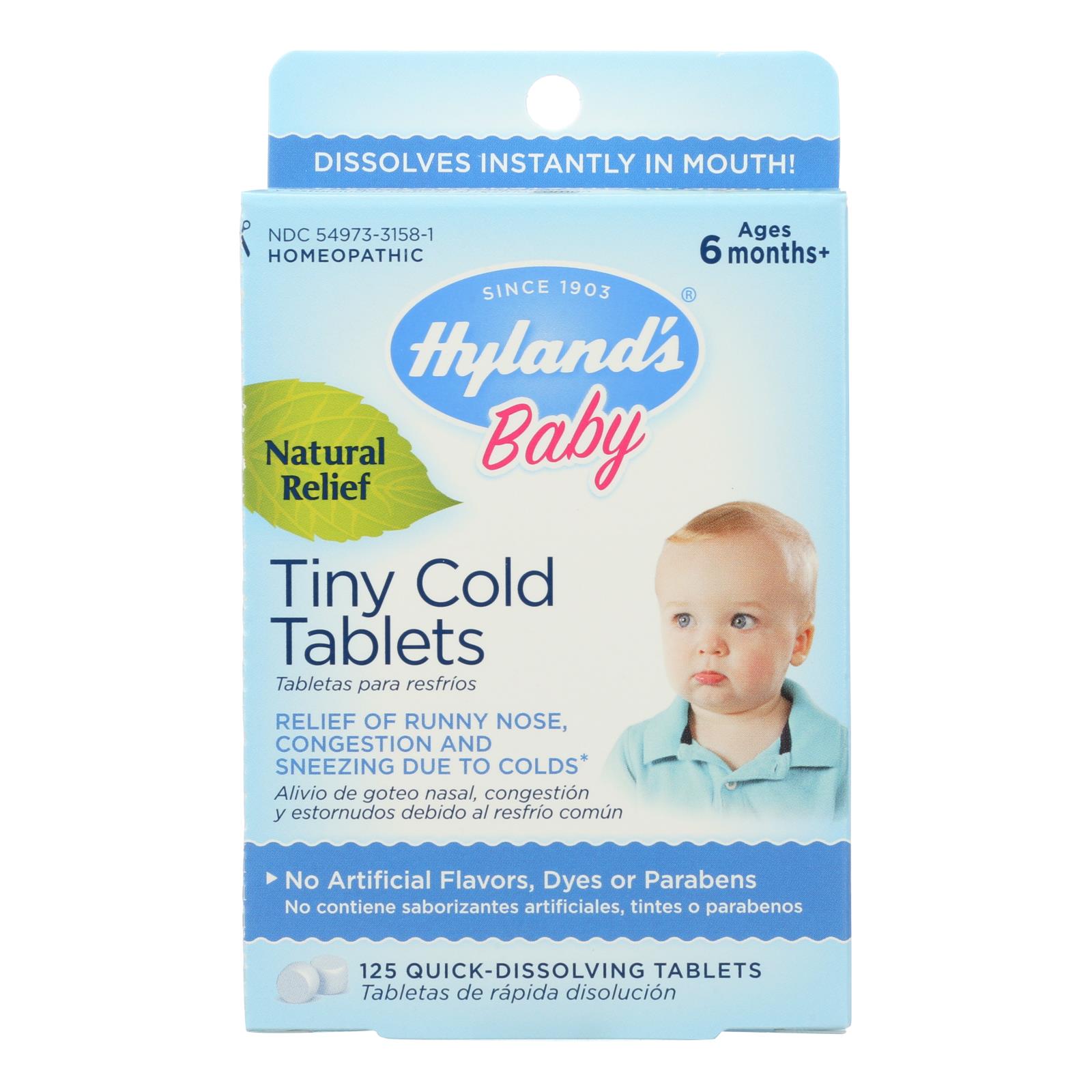 Hyland Baby Tiny Cold Tablets 125 ct (Pack Of 4) - Walmart.com