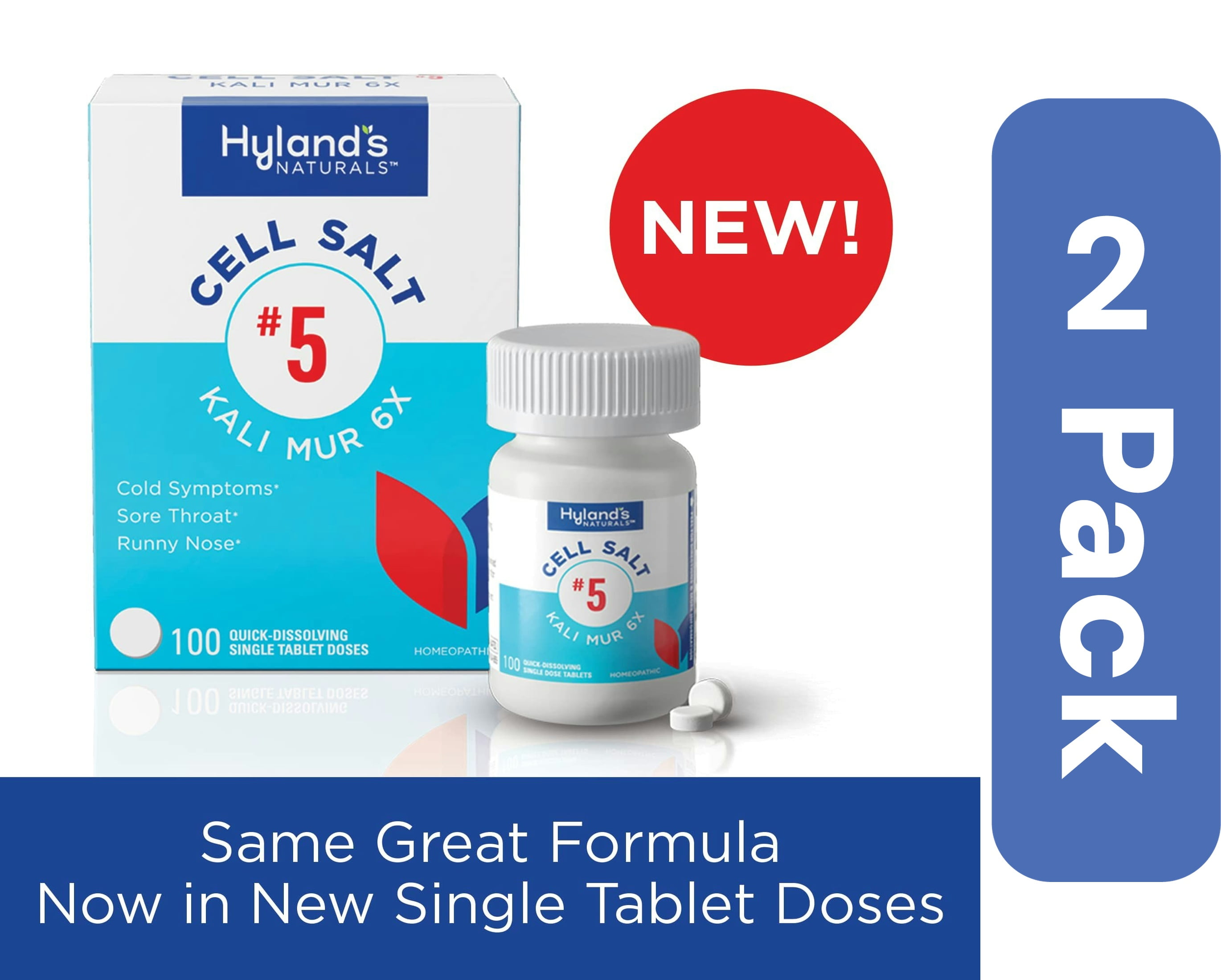 Hyland Cell Salt 5 Kali Mur 6X 100 Tablets (Pack of 2) - Walmart.com
