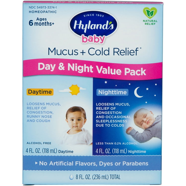 Hyland's Baby Natural Relief Mucus + Cold Relief Day & Night Value Pack ...