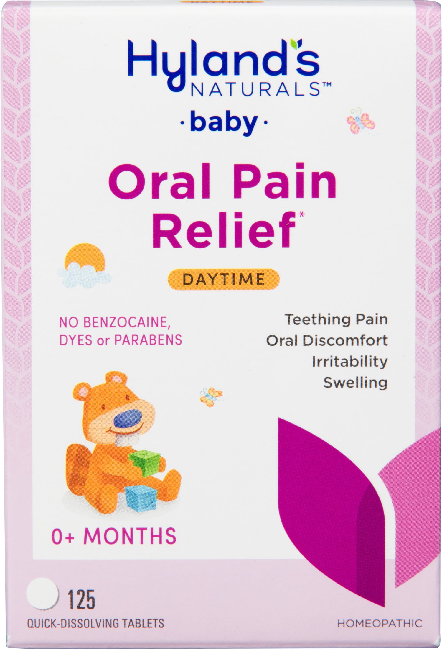 Hyland's Baby Daytime Oral Pain Relief Tablets for Oral Discomfort and ...