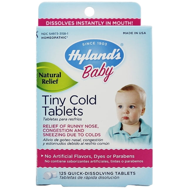Hyland's Baby Tiny Cold Tablets 12 125 Each - Walmart.com