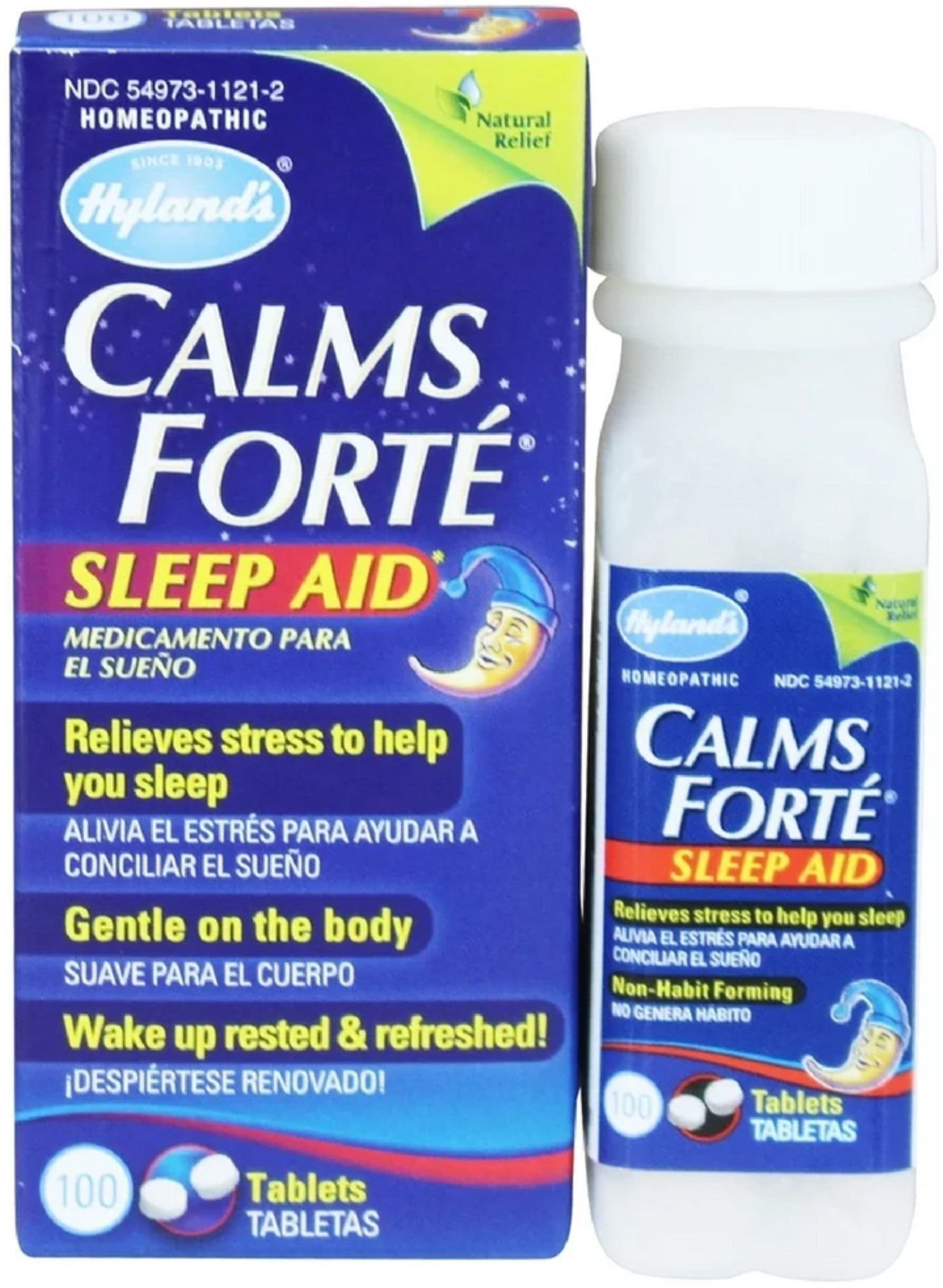 Hyland's Calms Forte Sleep Aid Tablets 100 ea (Pack of 6) - Walmart.com