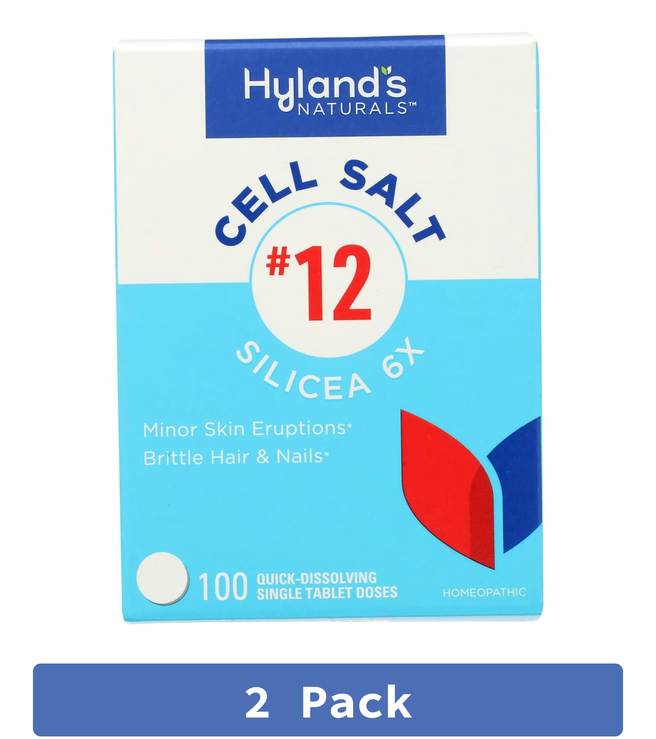Hyland's Cell Salt 12 Silicea 6X 100 Tablets (Pack of 2) - Walmart.com