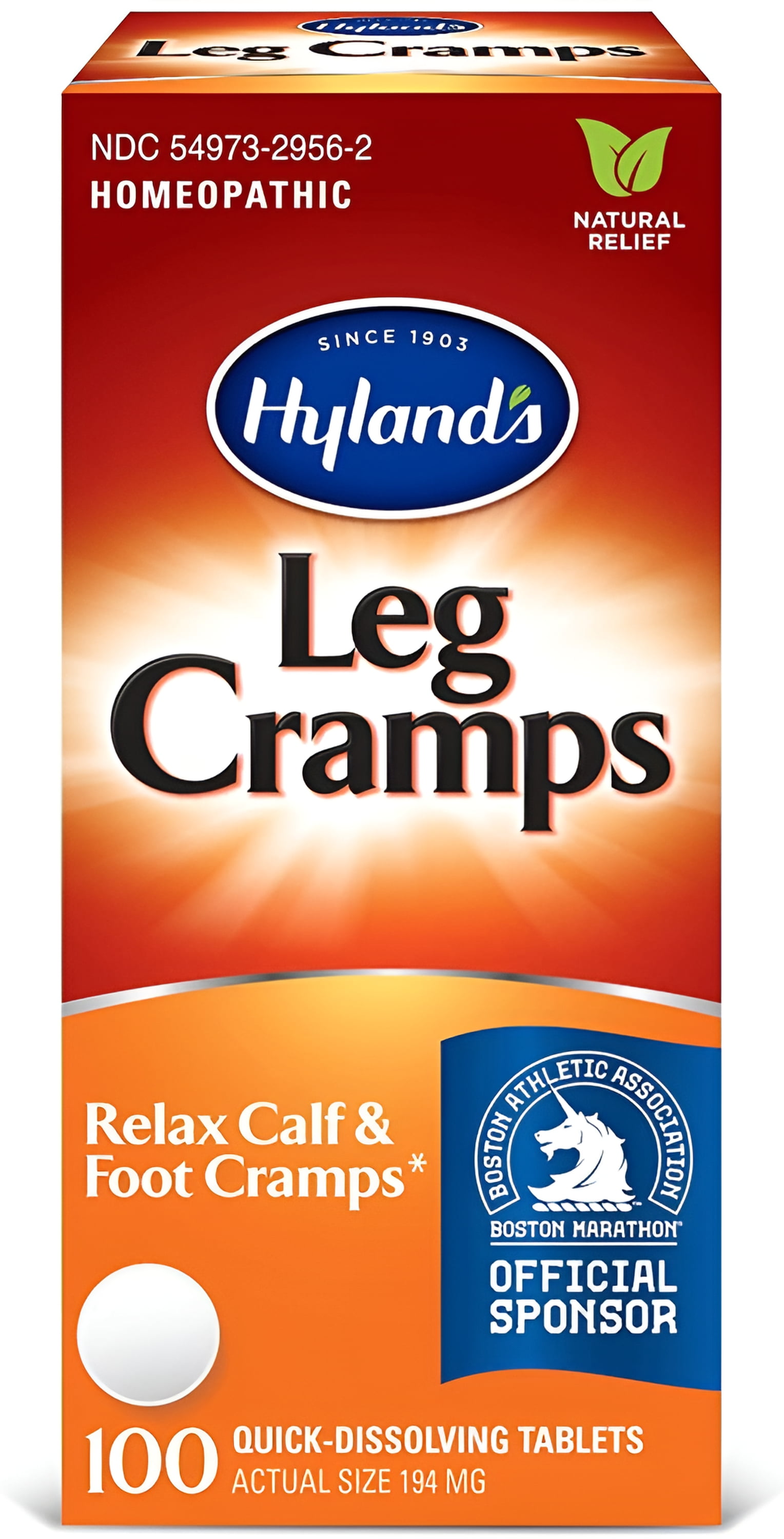 Hyland's Leg Cramp Tablets, Natural Relief of Calf, Leg and Foot Cramp ...