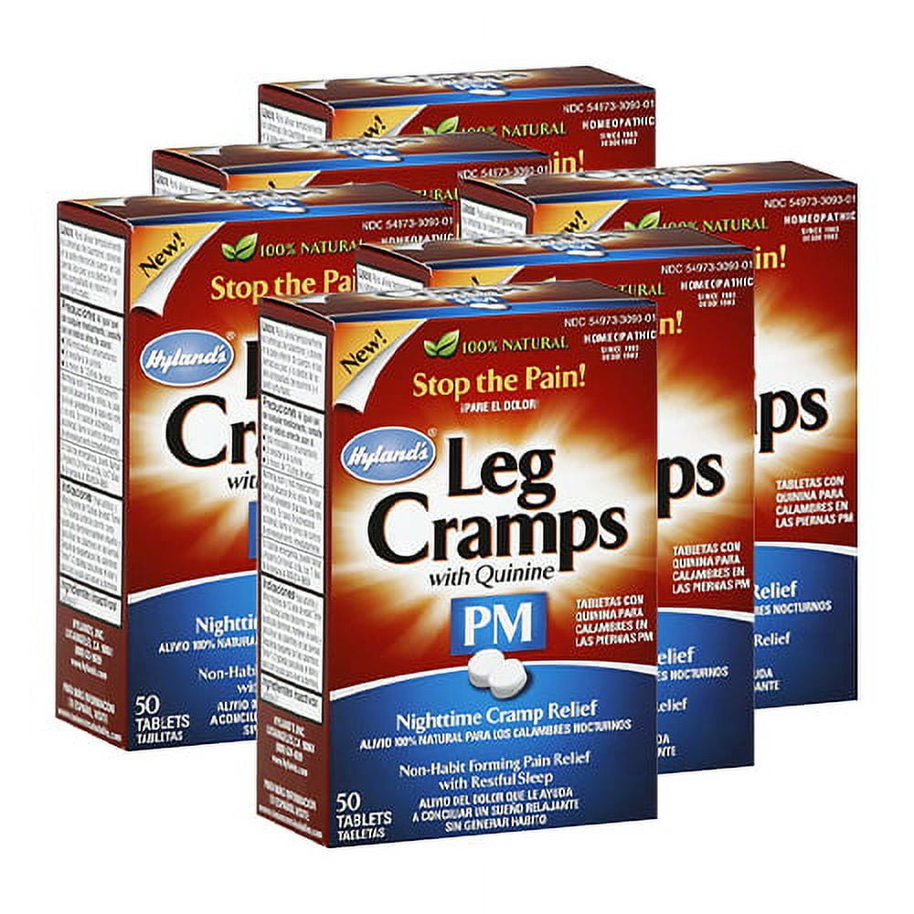 Hyland's Nighttime Leg Cramps PM Medicine - 50 Tablets (6 Pack ...
