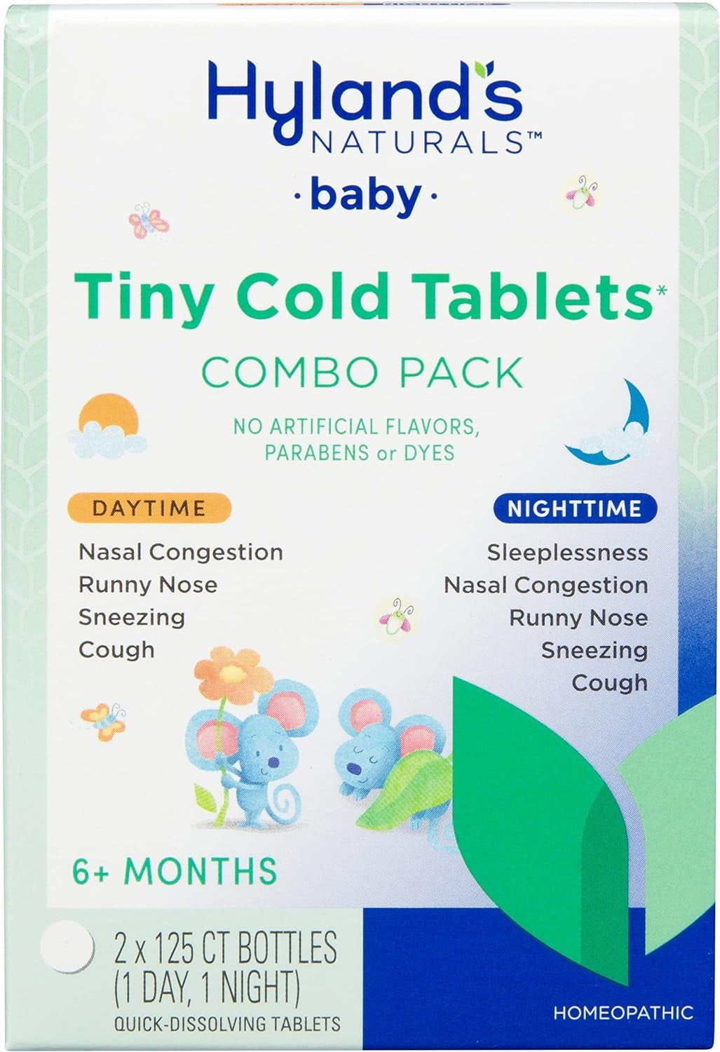 Hyland's Naturals Baby Tiny Cold Tablets Combo Pack, Daytime and ...