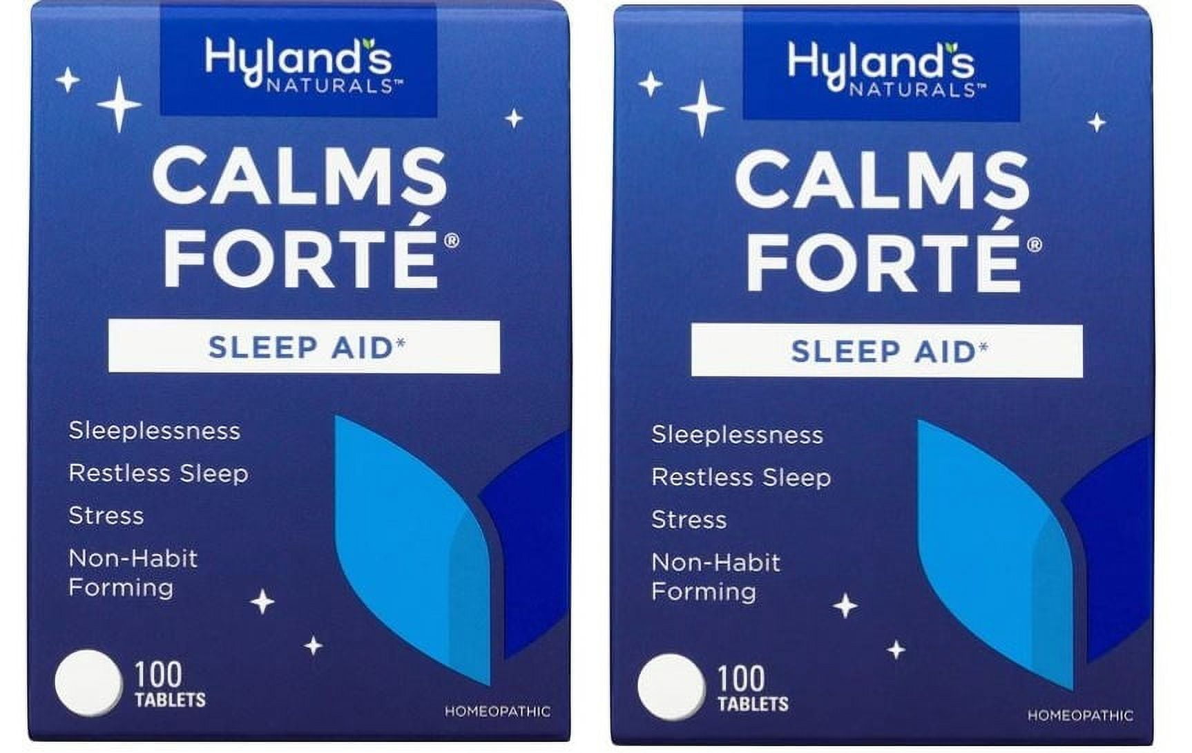 Hyland's Naturals Calms Forte Sleep Tablets, Natural Stress Relief, 100 ...