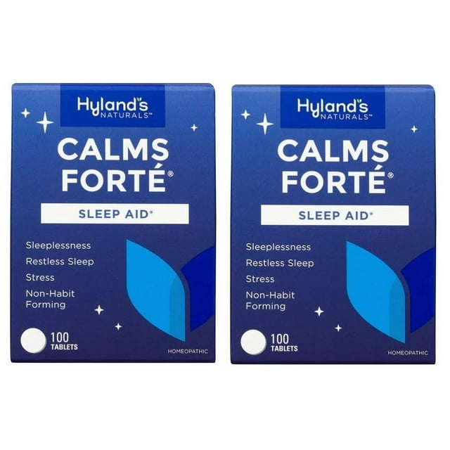 Hyland's Naturals Calms Forte Sleep Aid Tablets, Homeopathic Stress ...