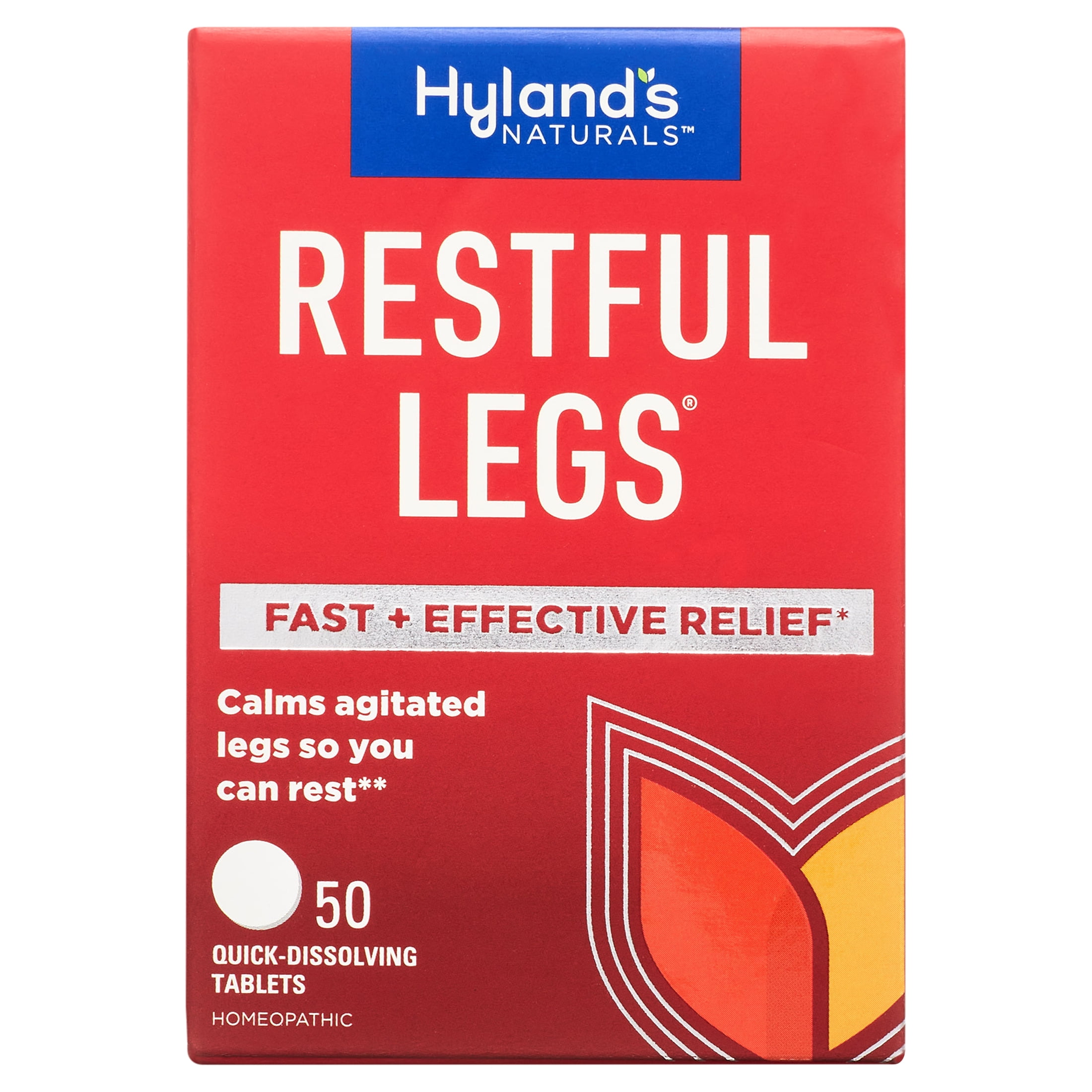 Hyland's Restful Legs, 50 Tablets, Natural Relief of Itching, Crawling ...