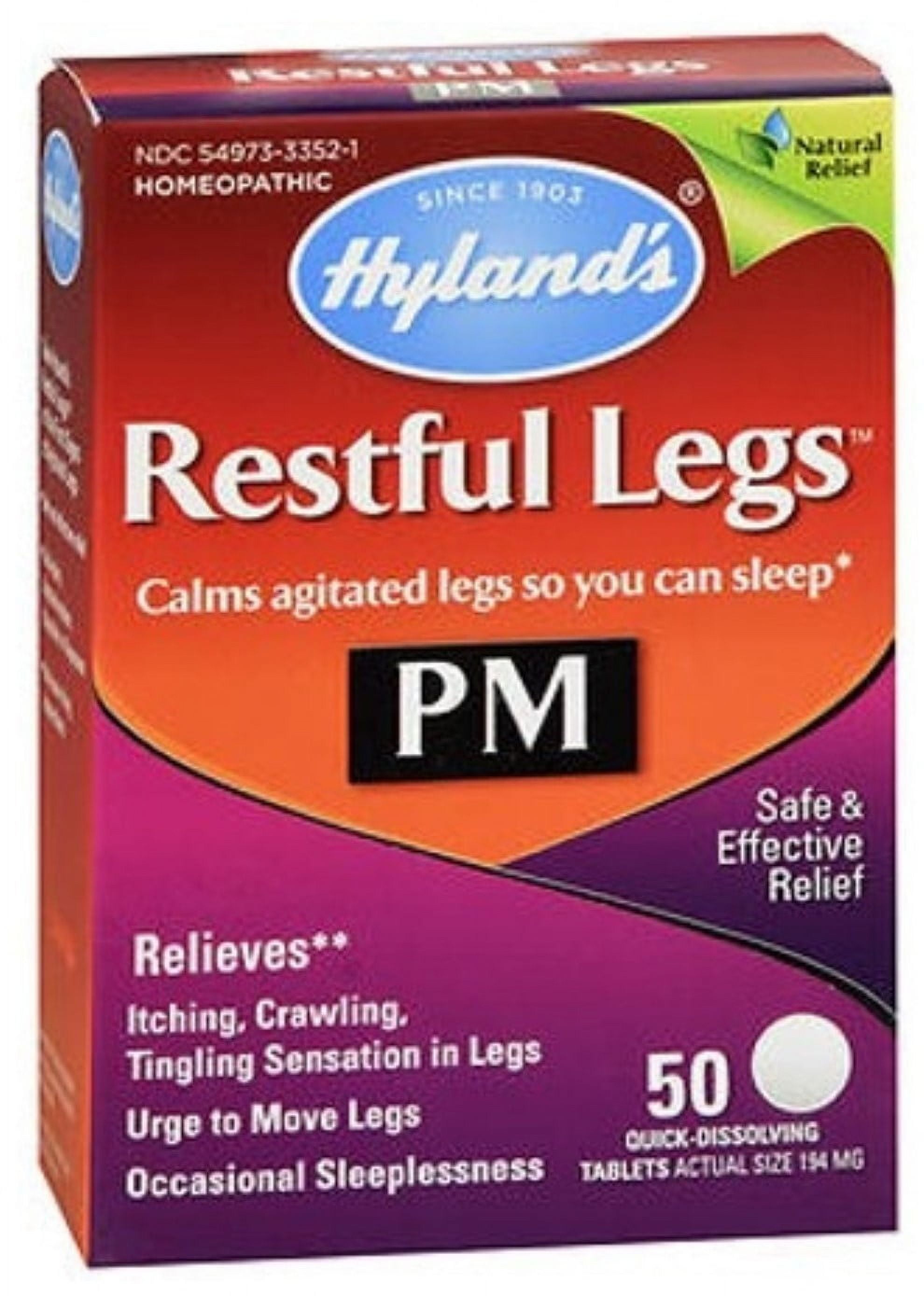 Hyland's Restless Legs PM Nighttime Medicine, Quick Dissolving Tablets ...