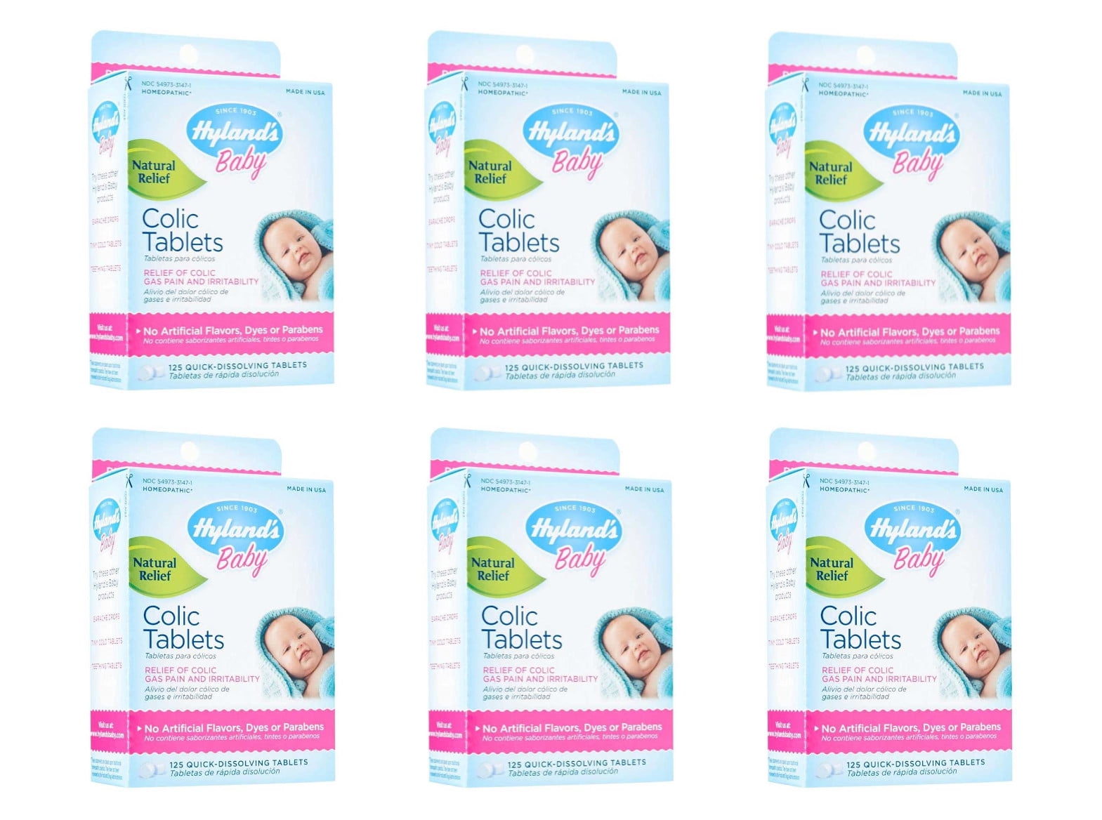 "Hylands Baby Colic Tablets - 125 Ea, 6 Pack" - Walmart.com