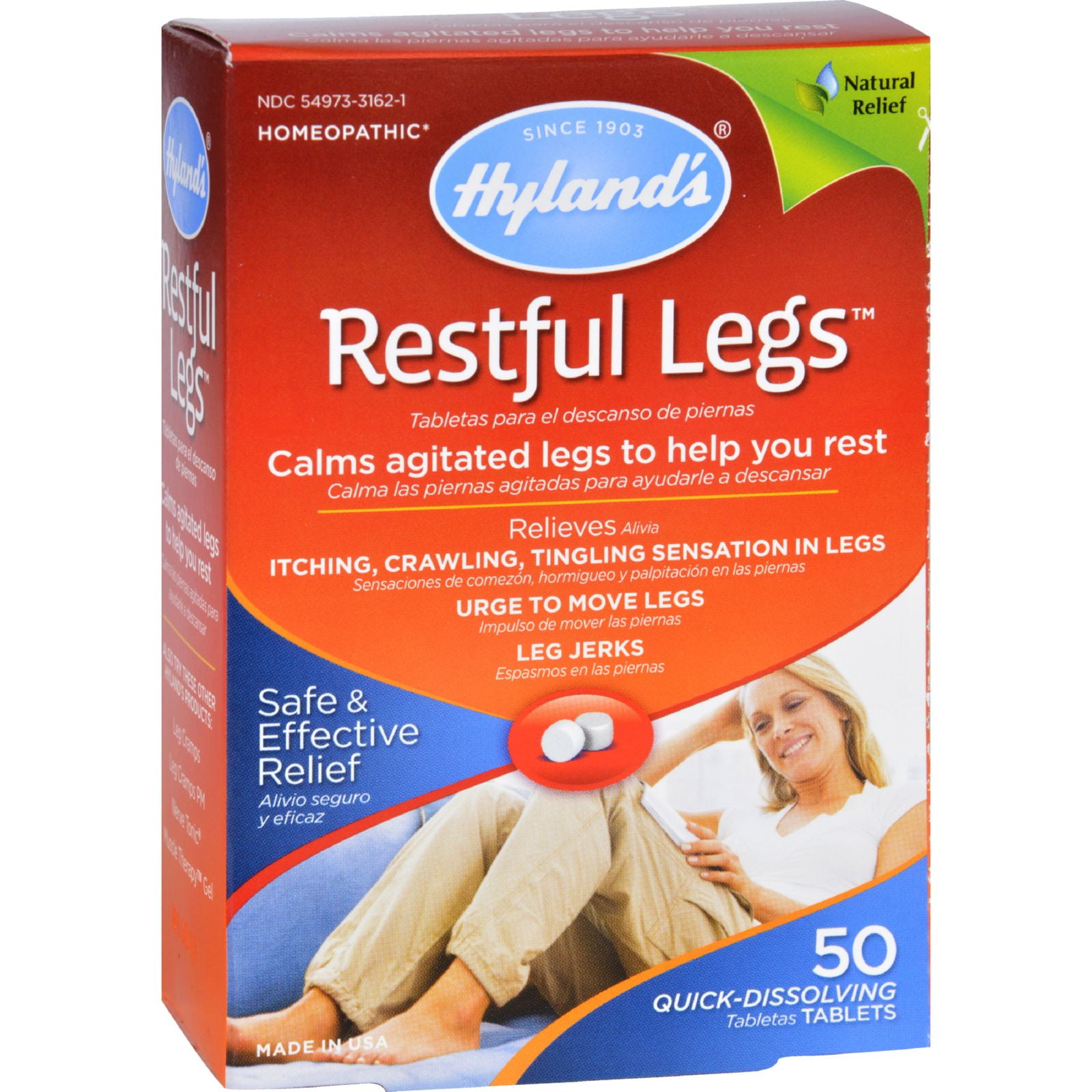 Hylands Homeopathic Restful Legs - 50 Tablets - Walmart.com