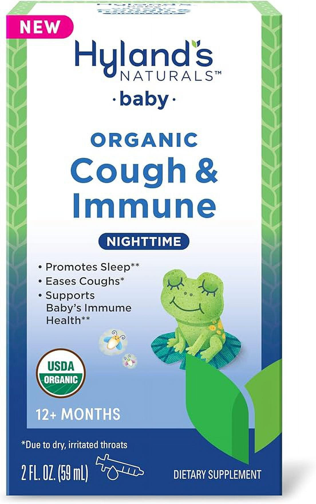 Hylands Naturals Baby Organic Cough And Immune Nighttime Syrup, 2 Oz ...
