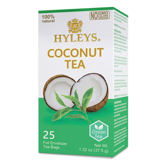 Hyleys Coconut Green Tea - 25 Tea Bags - Walmart.com