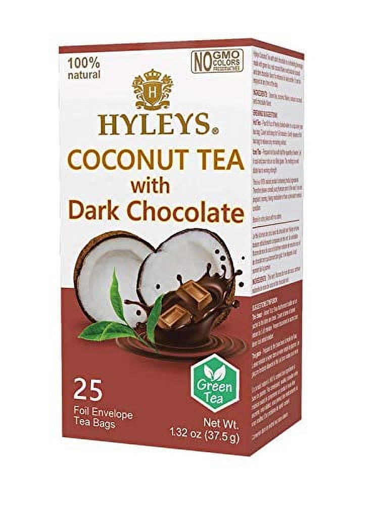 Hyleys Coconut Green Tea with Chocolate - 25 Tea Bags - Walmart.com