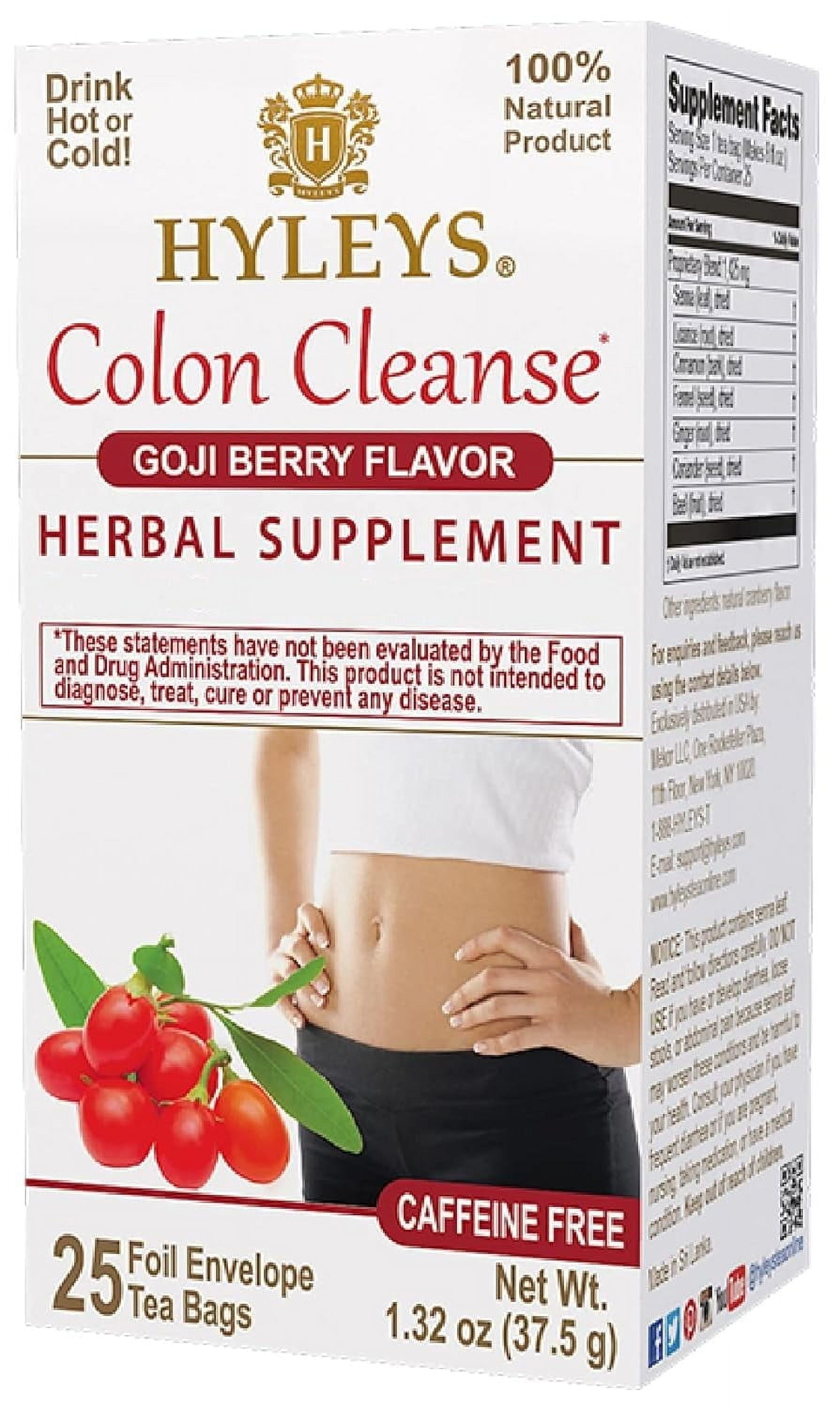 Hyleys Colon Cleanse Herbal Tea Detox - Caffeine Free Digestive Tea ...