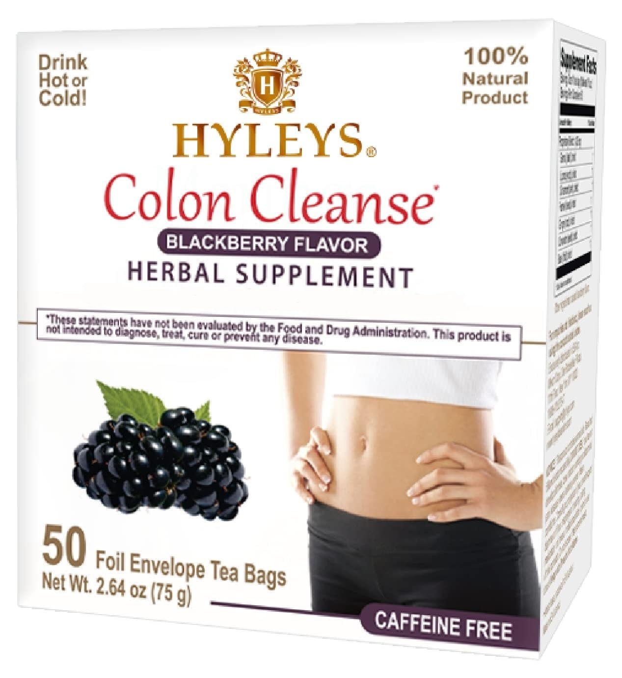 Hyleys Colon Cleanse Tea Blackberry Flavor 50 Ct - 300 Tea Bags (6 Pack ...