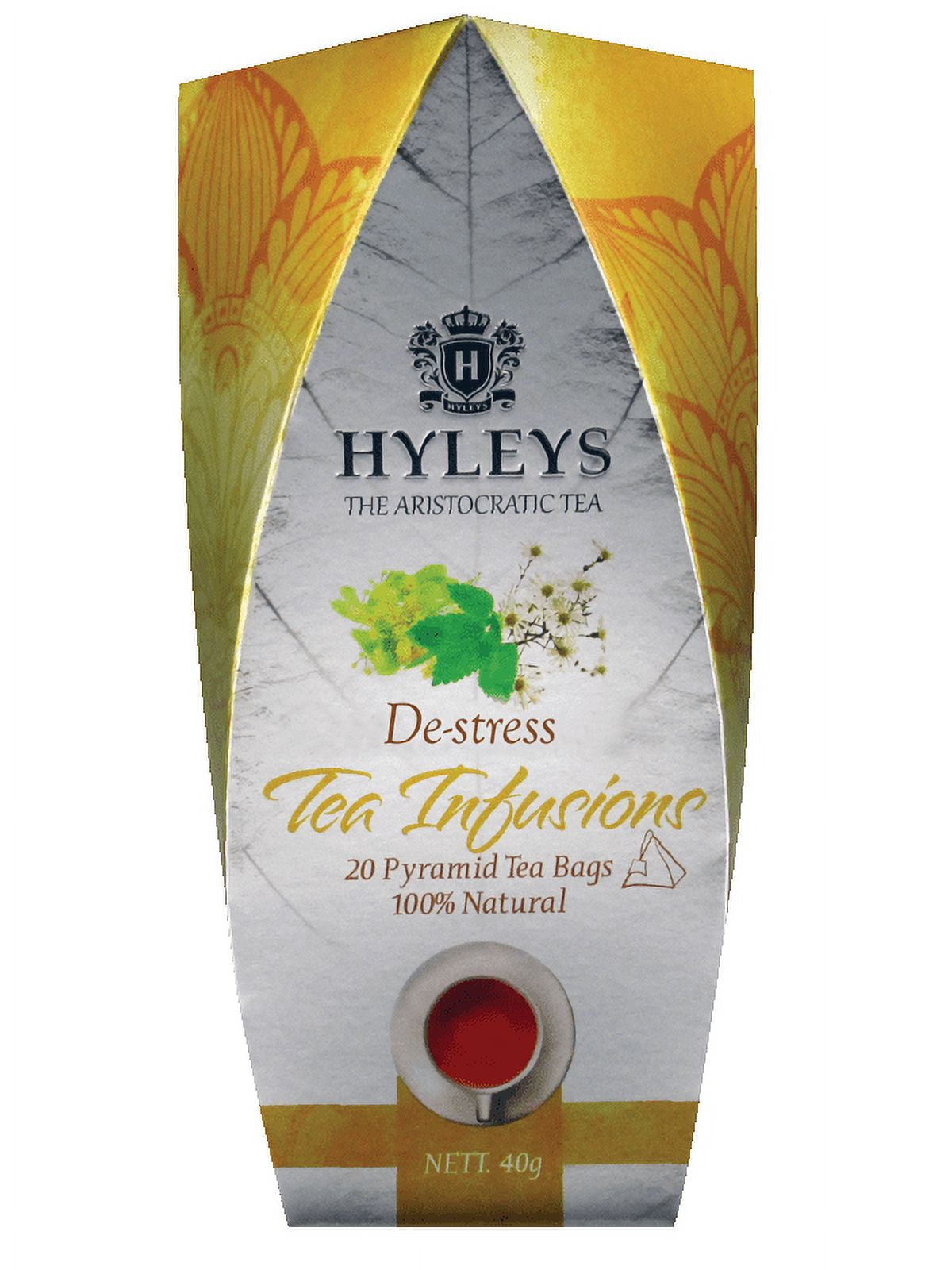 Hyleys De-Stress Herbal Tea with Linden, Rooibos & Melissa - Calming ...