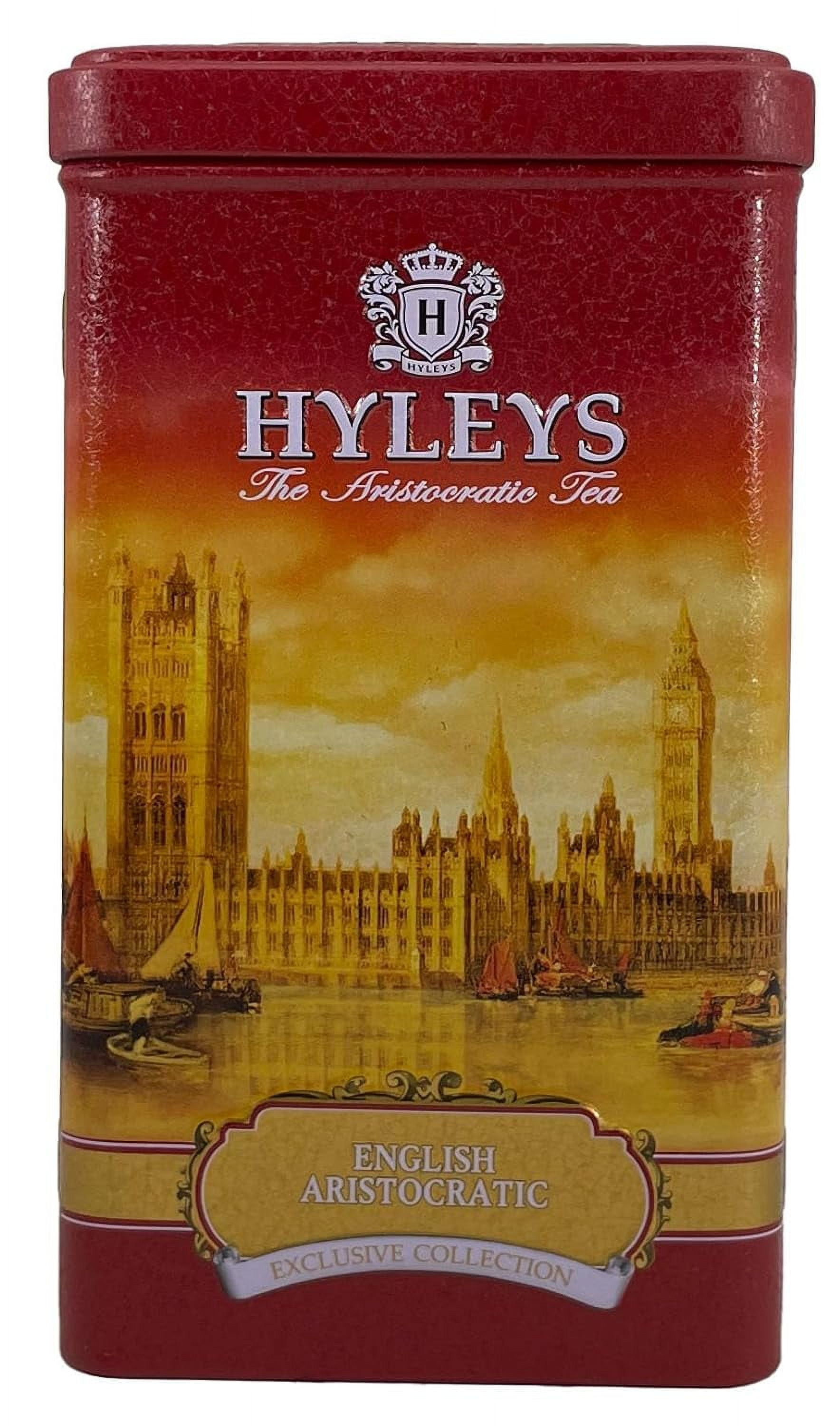 Hyleys English Aristocratic Loose Black Tea in Gift Tin - 3.5 oz (100g ...