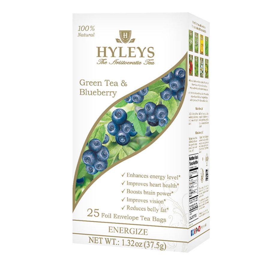 Hyleys Green Tea Blueberry - 25 Tea Bags - Nature's Harmony Collection ...